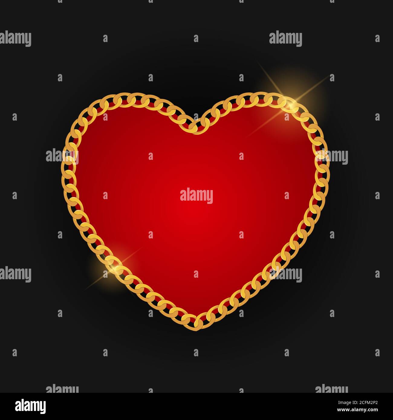 Chain Heart Love Background. Vector Illustration Stock Vector Image ...