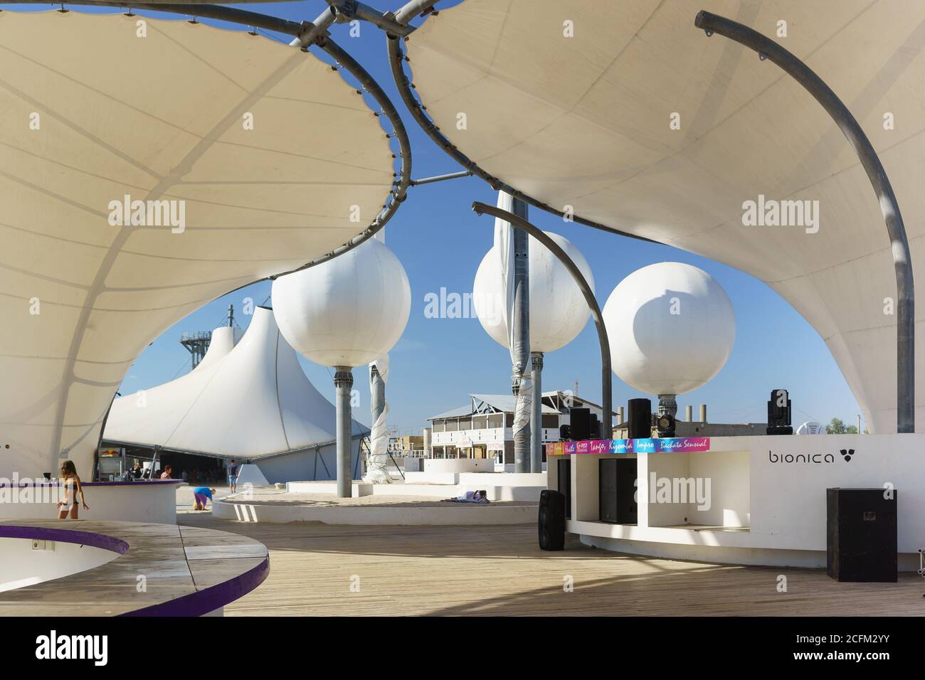 Popovka, Saki district, Crimea - 10 September 2019: Beautiful and ...