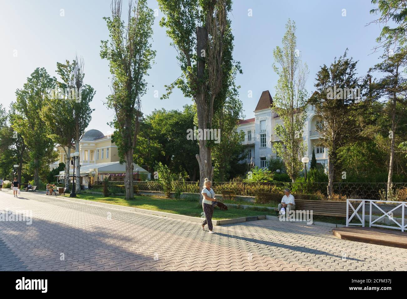 Evpatoria, Crimea, Russia-September 12, 2019: Facade of Krivitskys ...
