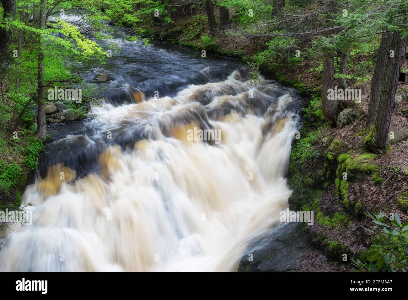 The upper Pennell falls within the bushkill falls scenic area in ...