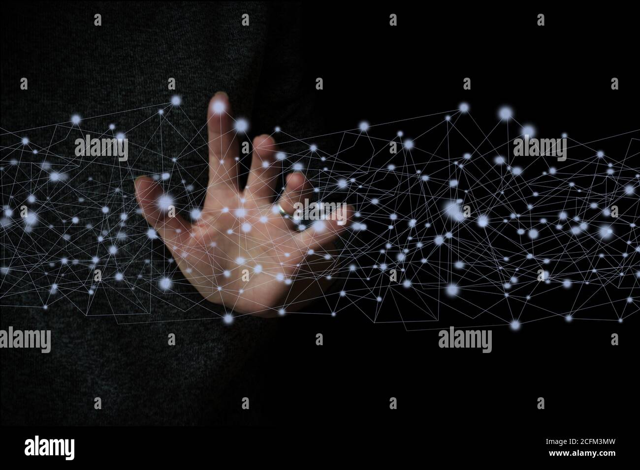 Network digital hands hi-res stock photography and images - Alamy