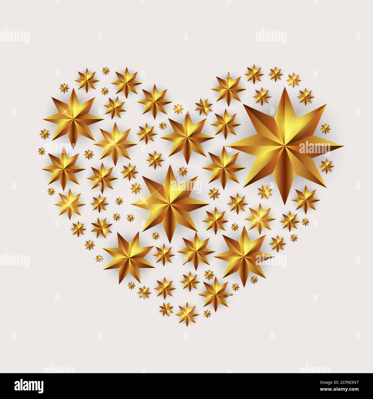 Heart Shape fron Stars Background. Vector Illustration Stock Vector ...