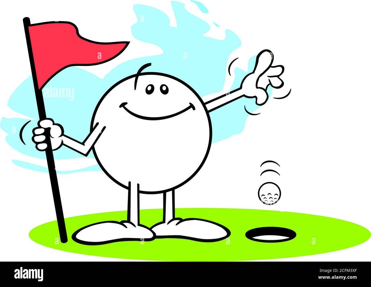 Golf cartoon hole in one hi-res stock photography and images - Alamy