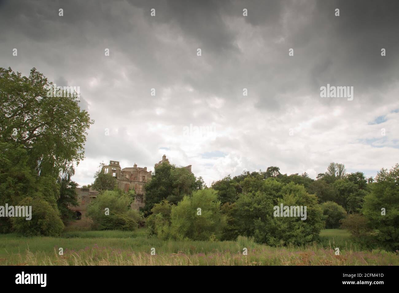 image of Guys Cliffe House historical landmark in the landscape of the ...
