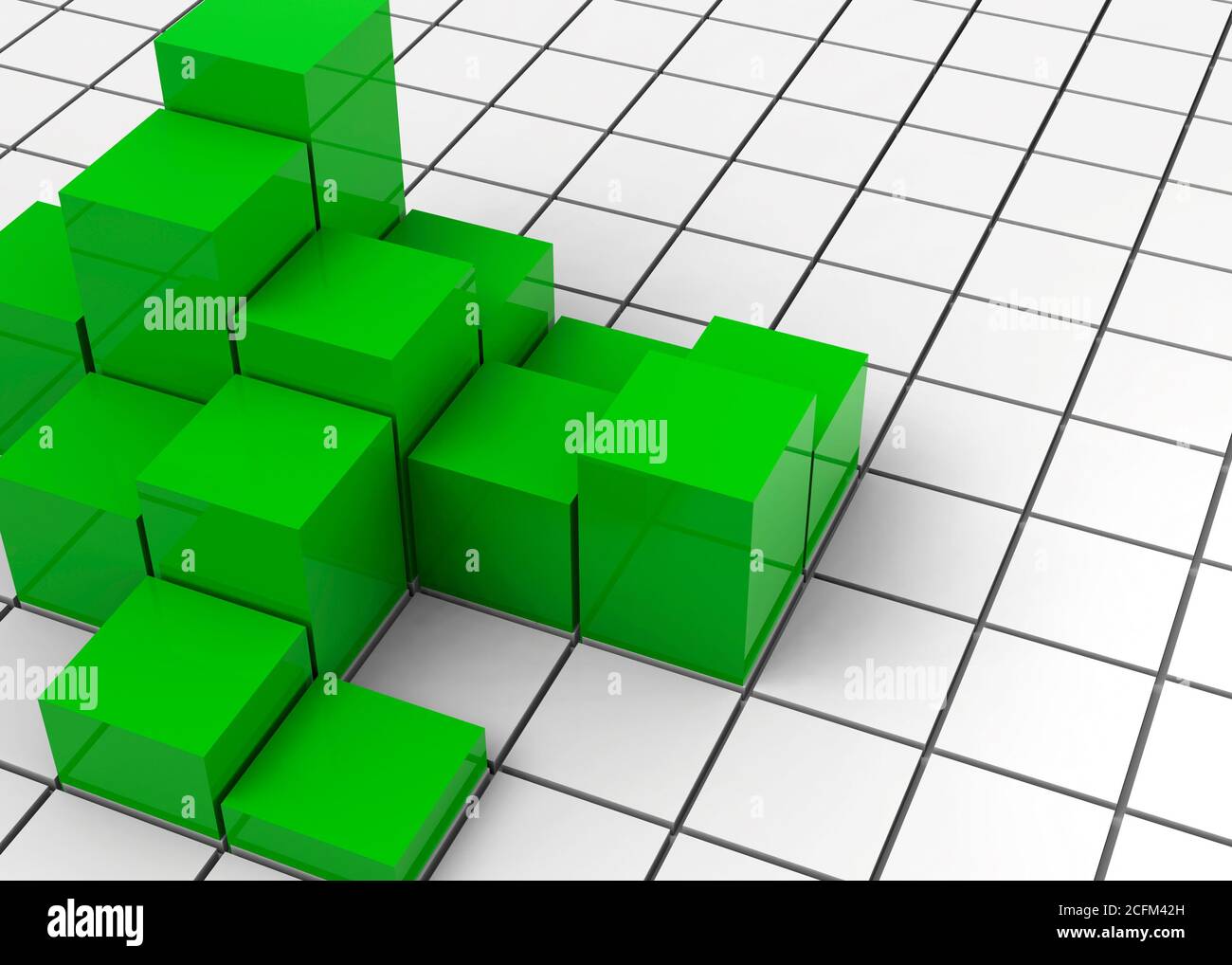 3d illustration building cube block hi-res stock photography and images ...