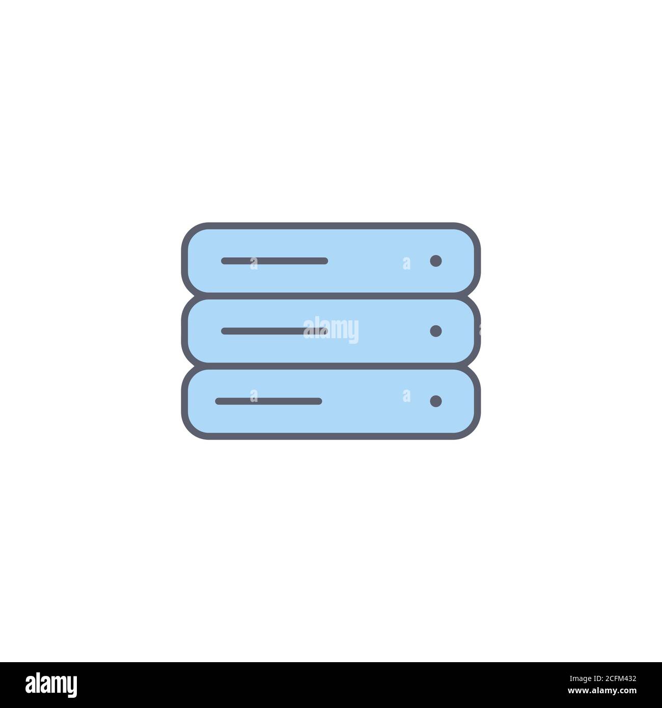 Simple server icon, data storage icon. Stock vector illustration ...