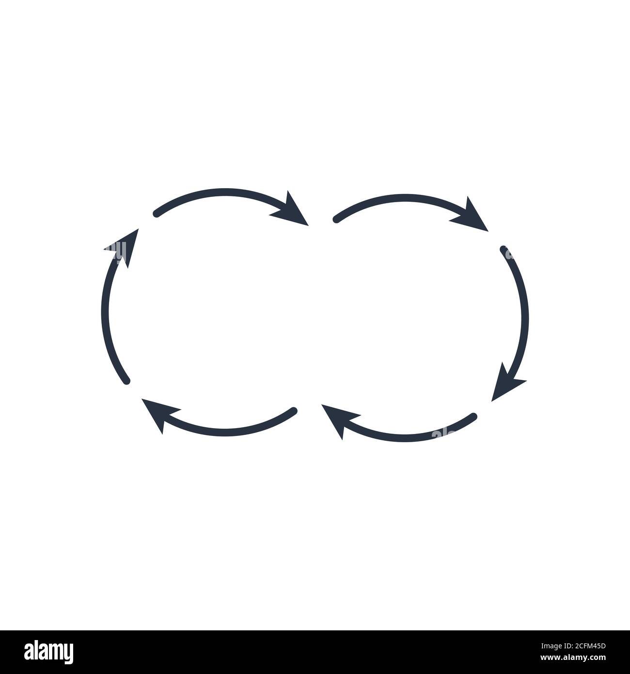 six arrows double circle infographic icon. Stock vector illustration ...