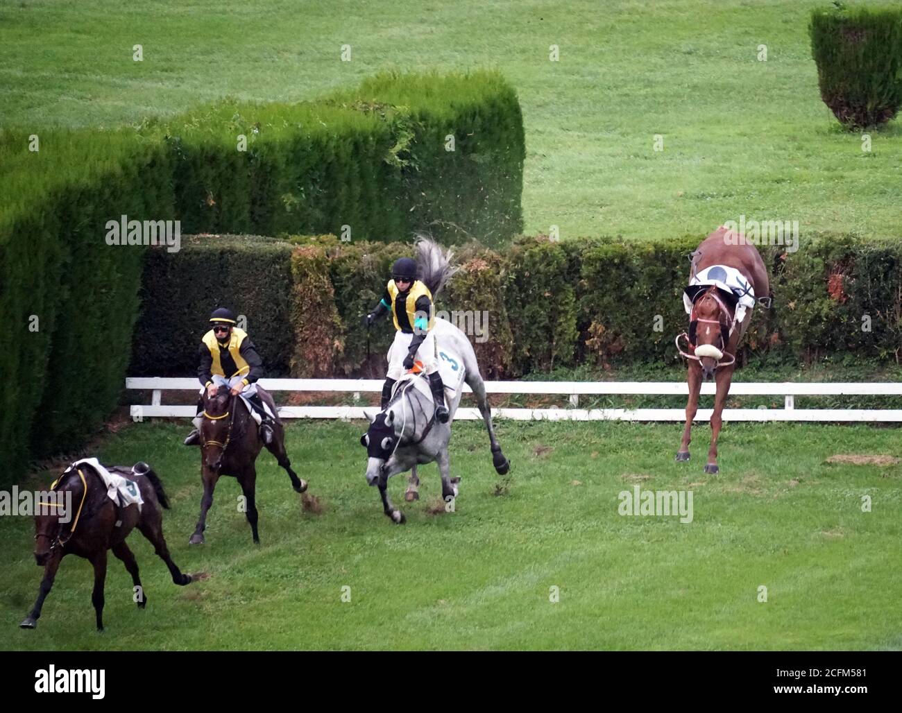 Rider falling of a horse hi-res stock photography and images - Alamy