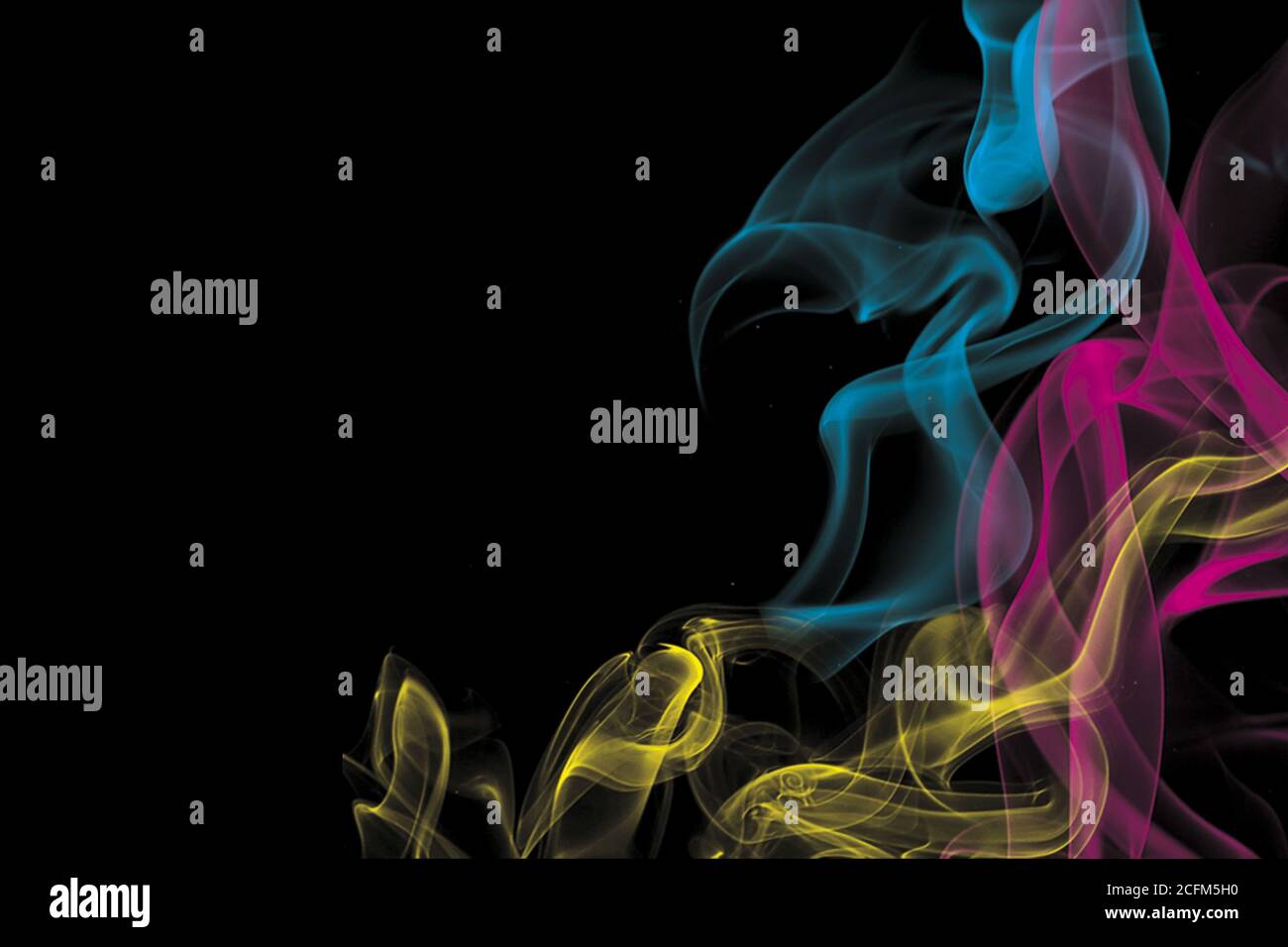 Colorful Smoke CMYK Stock Photo - Alamy