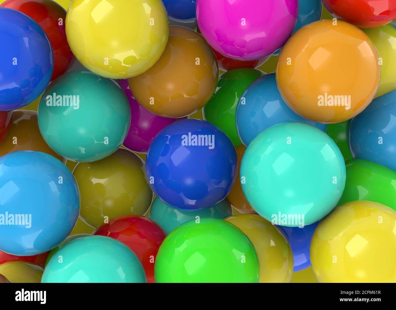 Colorful Balls - 3D Stock Photo - Alamy