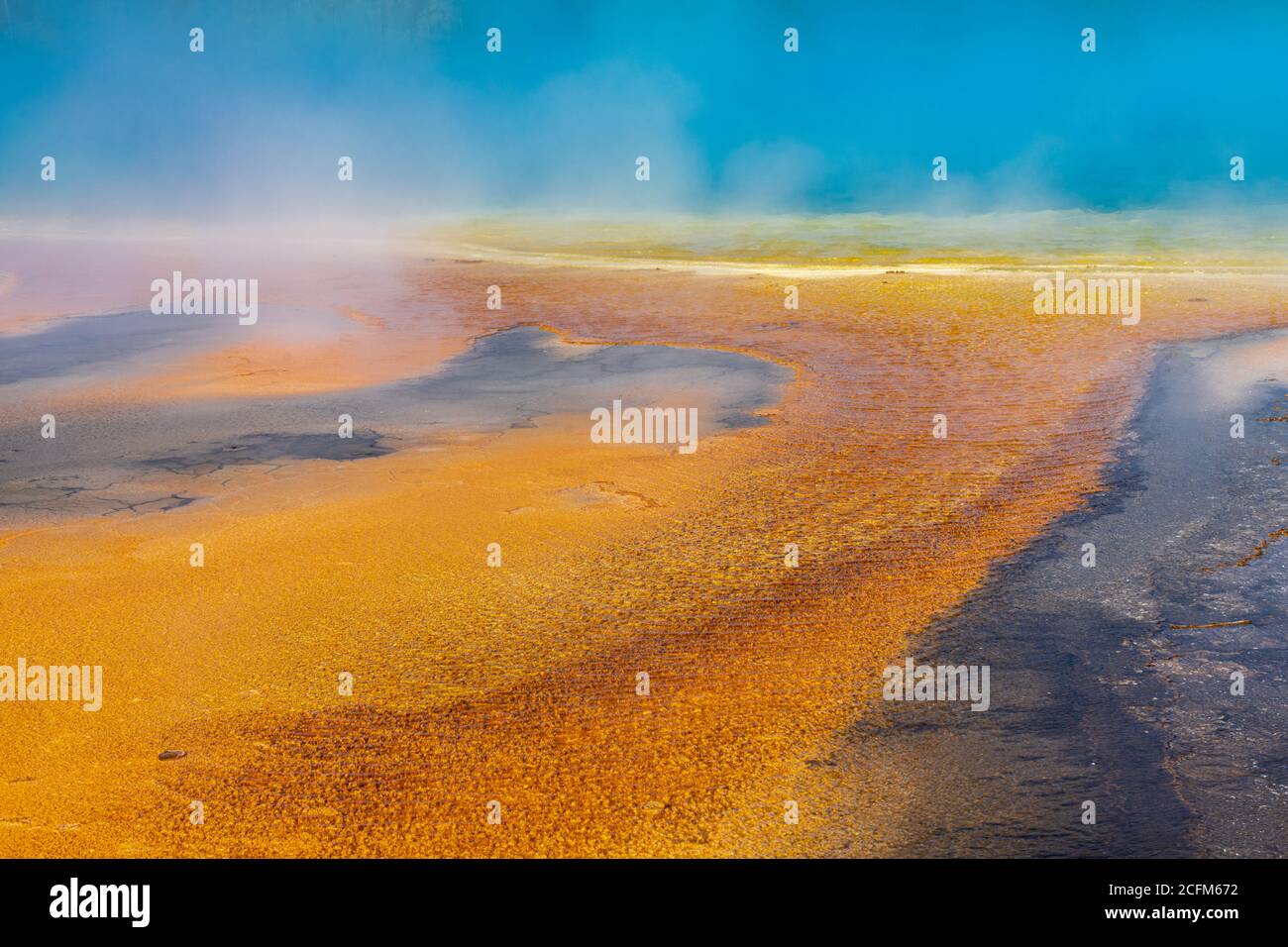 Mud and Bacteria Formations at the Grand Prismatic Spring, Yellowstone ...