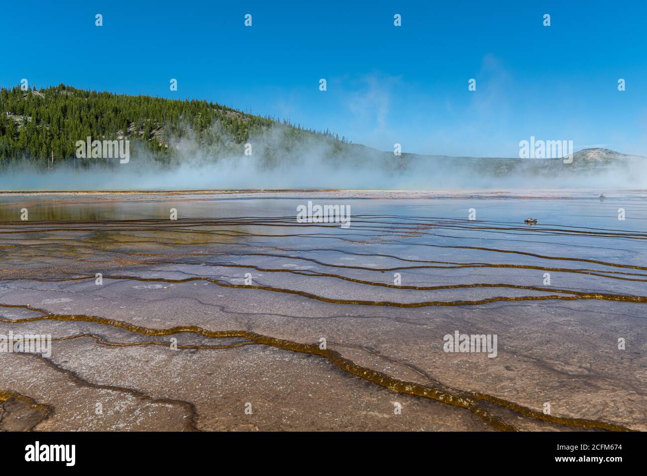 Grand prismatic spring aerial hi-res stock photography and images - Alamy