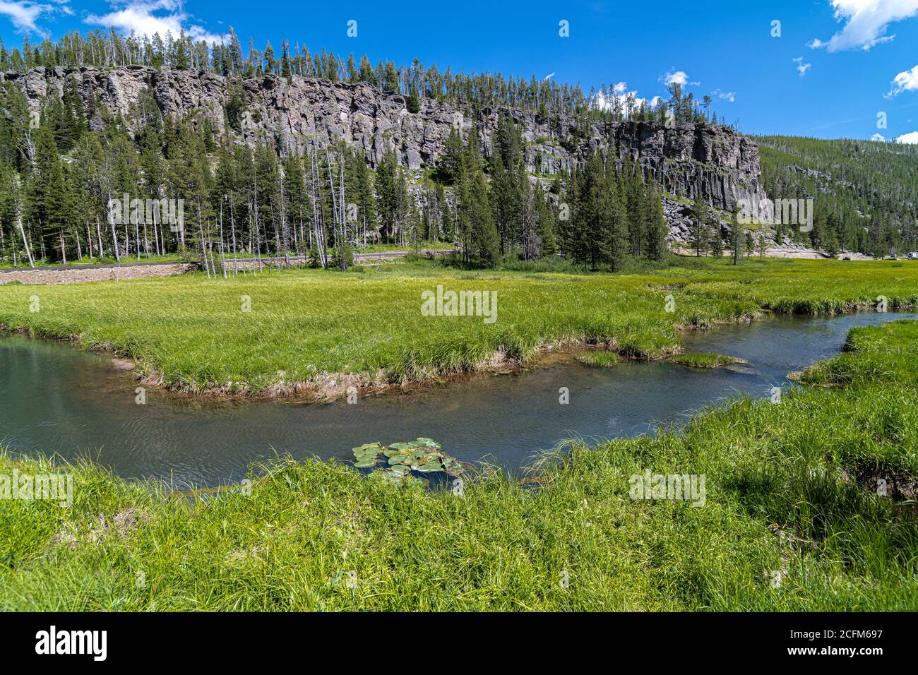 Obsidian Cliff in the Yellowstone National Park Stock Photo - Alamy