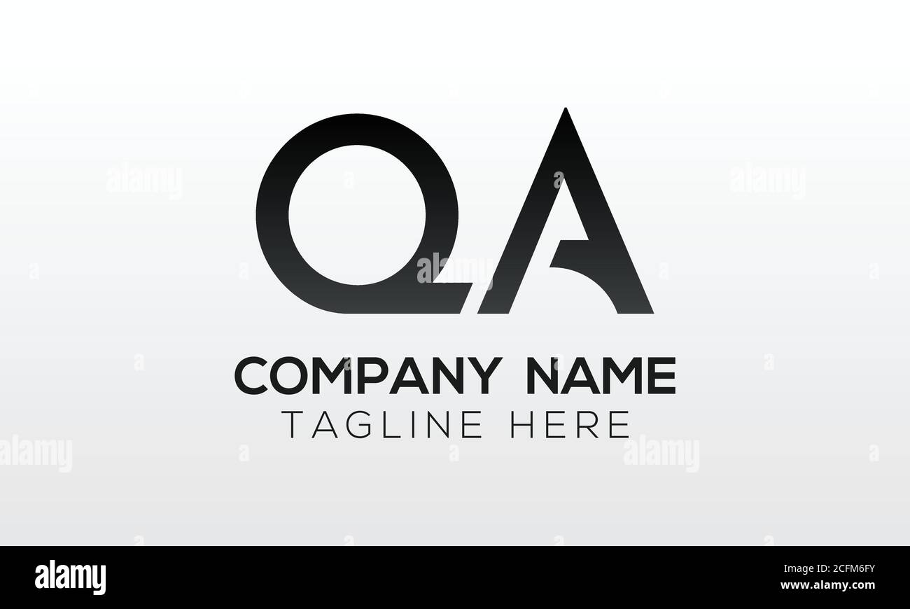 Initial letter QA logo design with creative modern business typography vector template. Creative ...