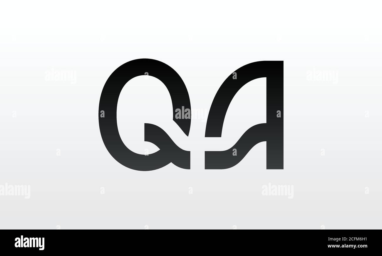 Initial letter QA logo design with creative modern business typography vector template. Creative ...