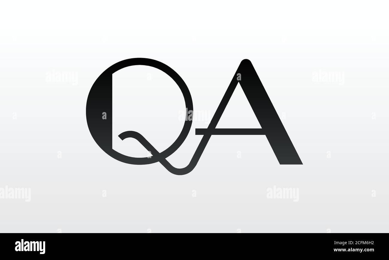 Initial letter QA logo design with creative modern business typography ...