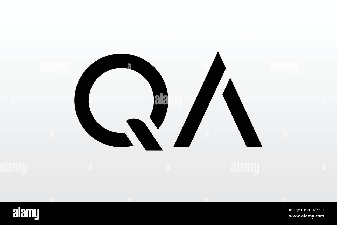 Initial letter QA logo design with creative modern business typography vector template. Creative ...