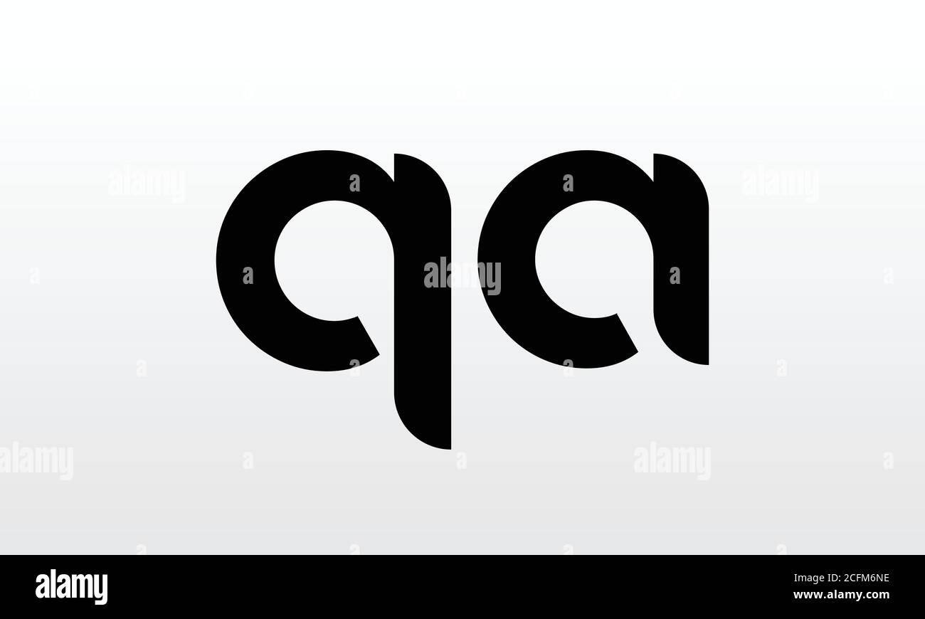 Initial letter QA logo design with creative modern business typography ...