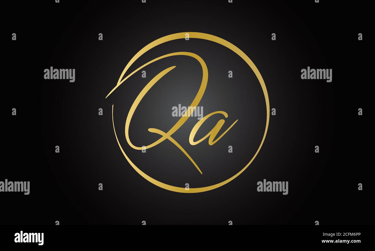 Initial letter QA logo design with creative modern business typography vector template. Creative ...