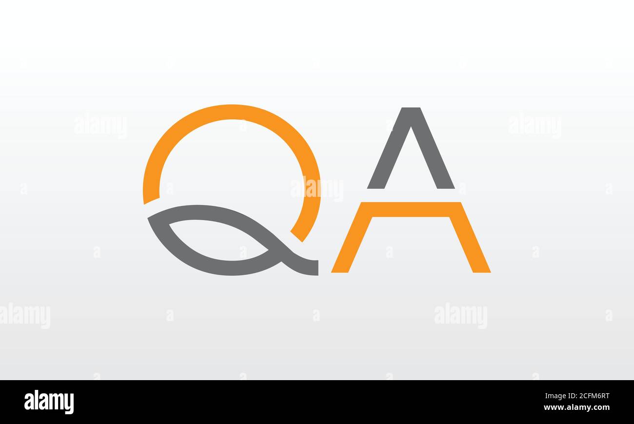 Initial Letter Qa Logo Design With Creative Modern Business Typography
