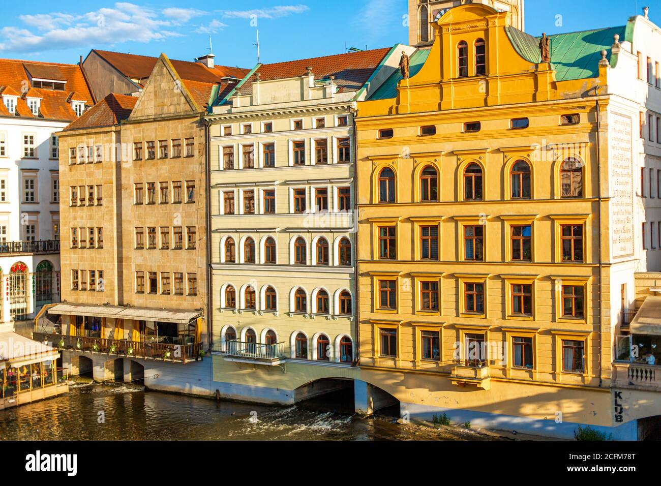 The architecture of old Europe. Colorful low rise stylish buildings ...