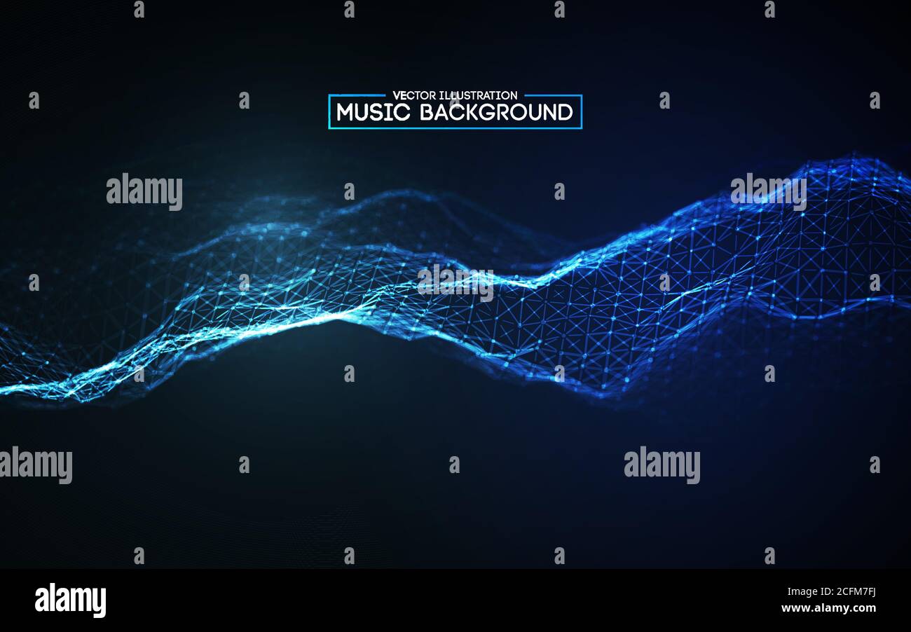 Blue background design. Colourful music background design. Abstract ...