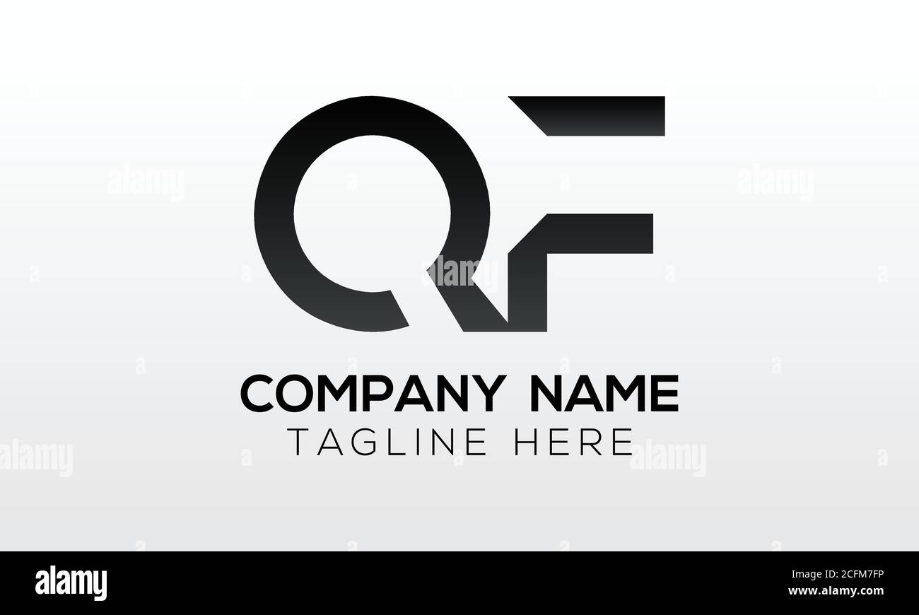 Initial letter QF logo design with modern business typography vector ...