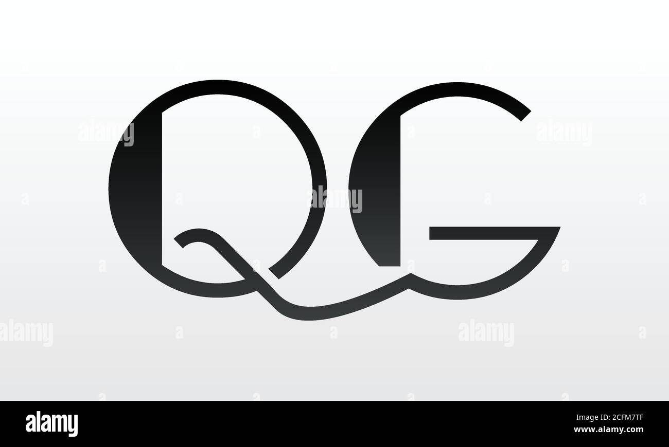Initial letter QG logo design with modern business typography vector ...