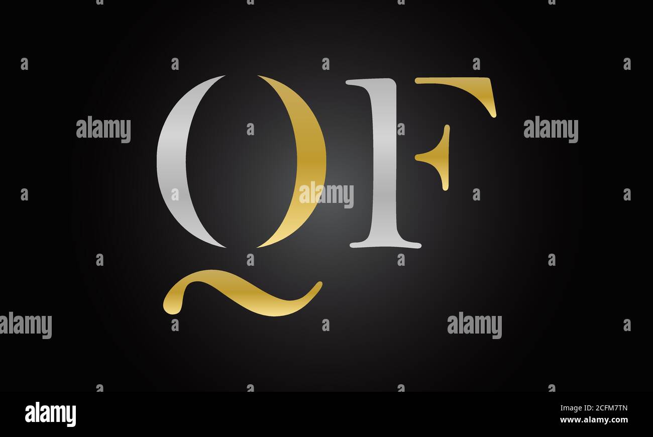 Initial letter QF logo design with modern business typography vector ...