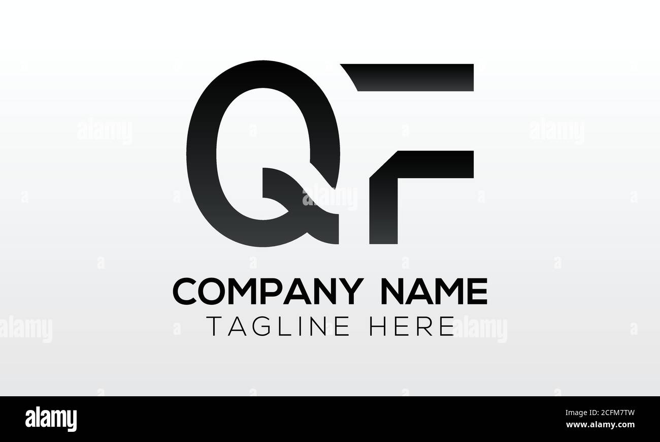 Initial letter QF logo design with modern business typography vector ...