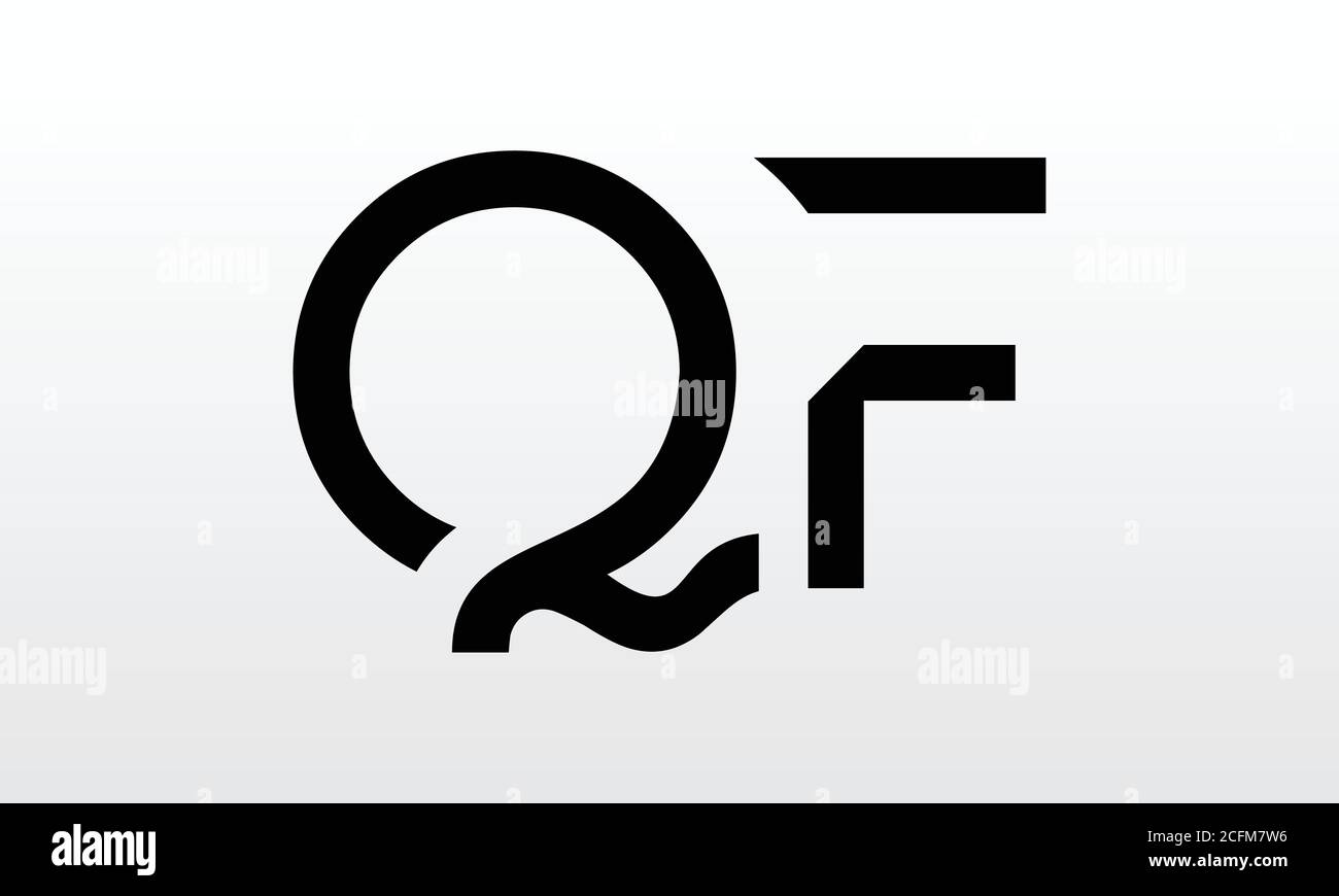 Initial letter QF logo design with modern business typography vector ...