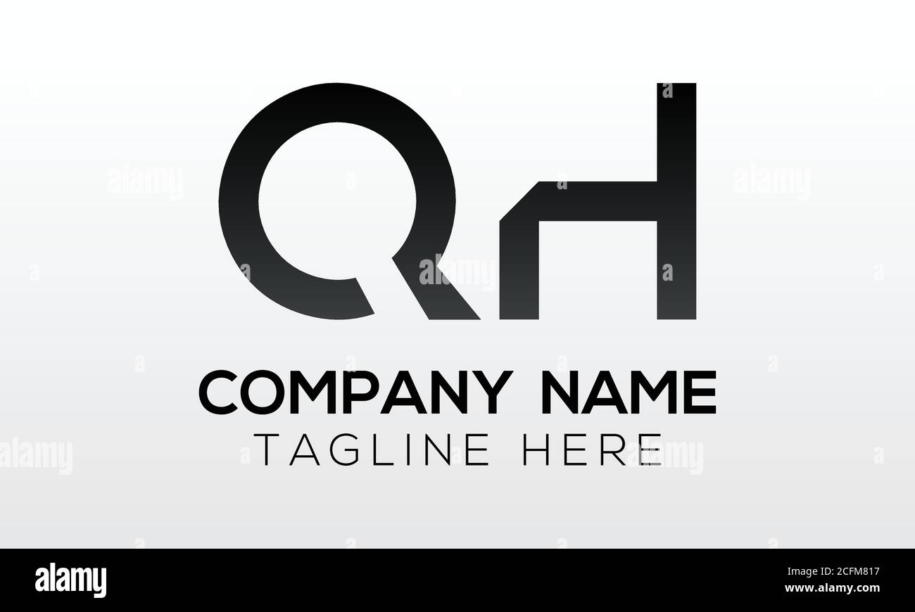 Initial letter QH logo design with modern business typography vector ...