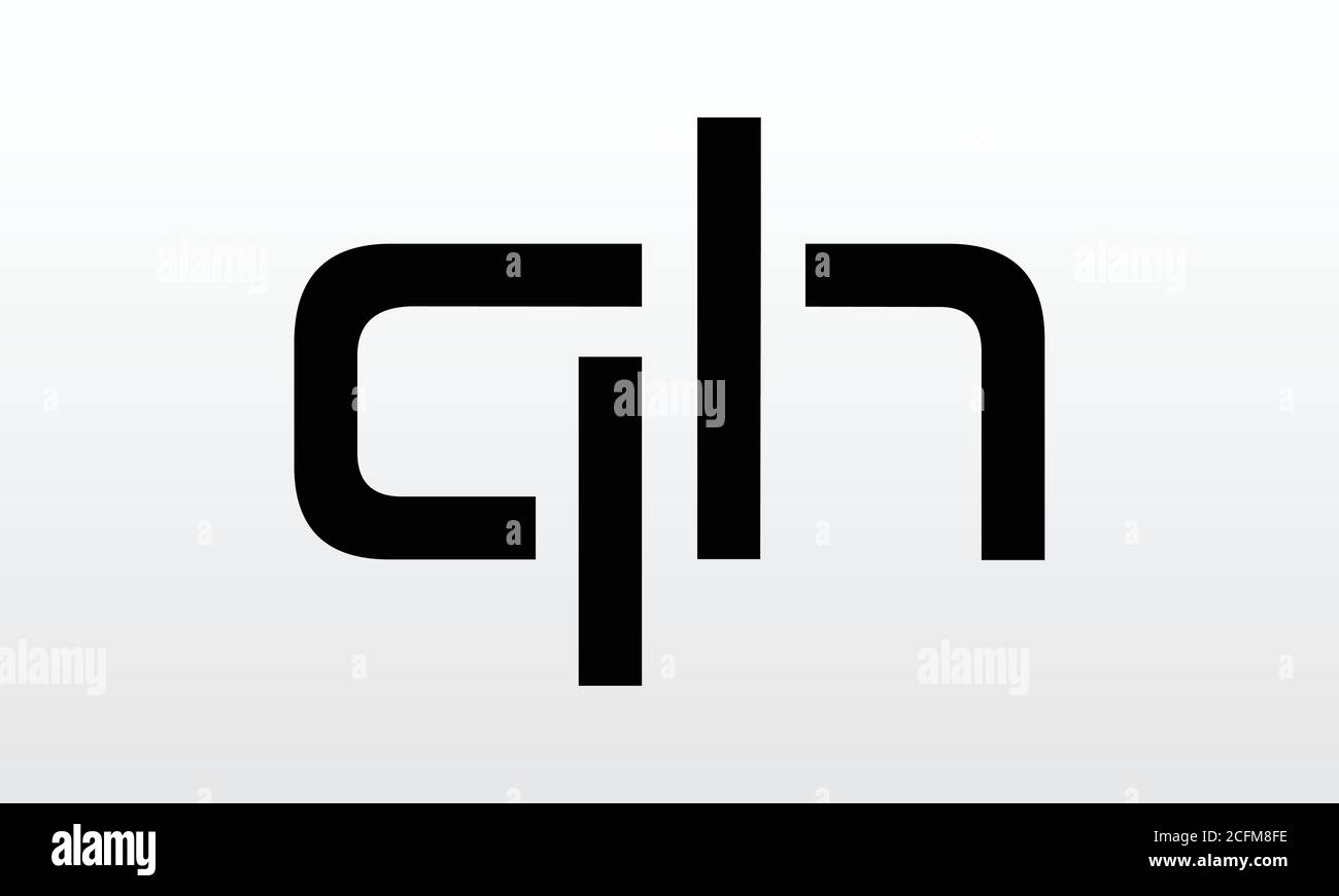Initial letter QH logo design with modern business typography vector ...