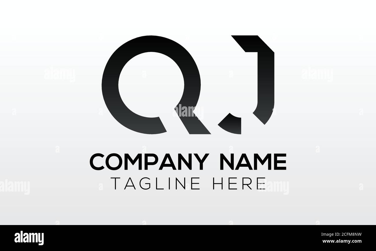 Initial letter QJ logo design with modern business typography vector ...