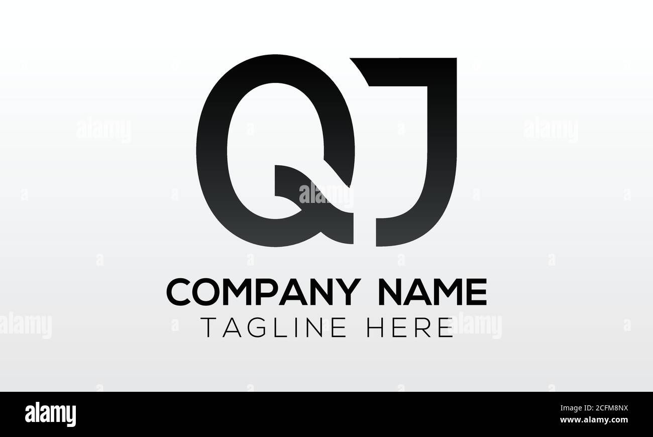 Initial letter QJ logo design with modern business typography vector ...