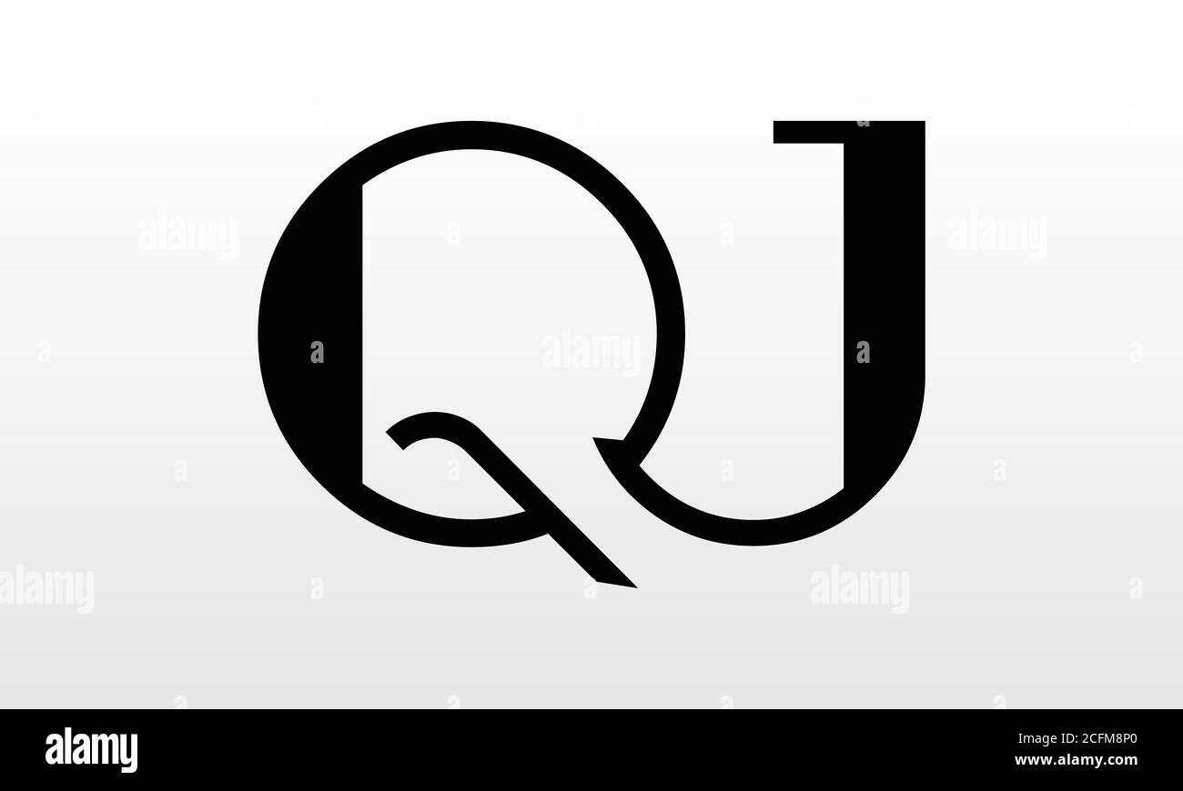 Initial letter QJ logo design with modern business typography vector ...