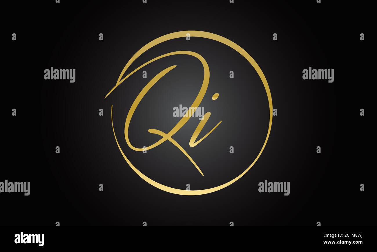Initial letter QI logo design with modern business typography vector ...