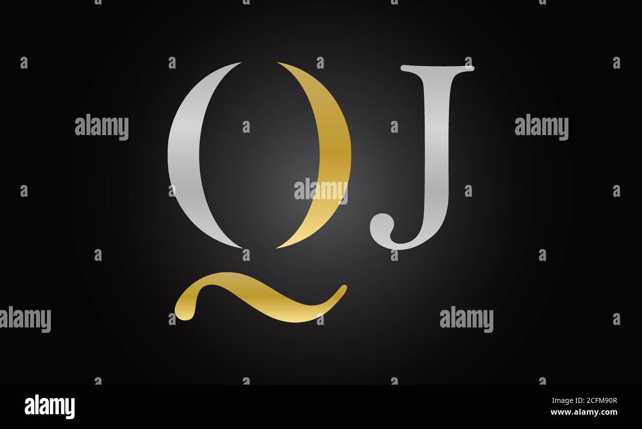 Initial letter QJ logo design with modern business typography vector ...