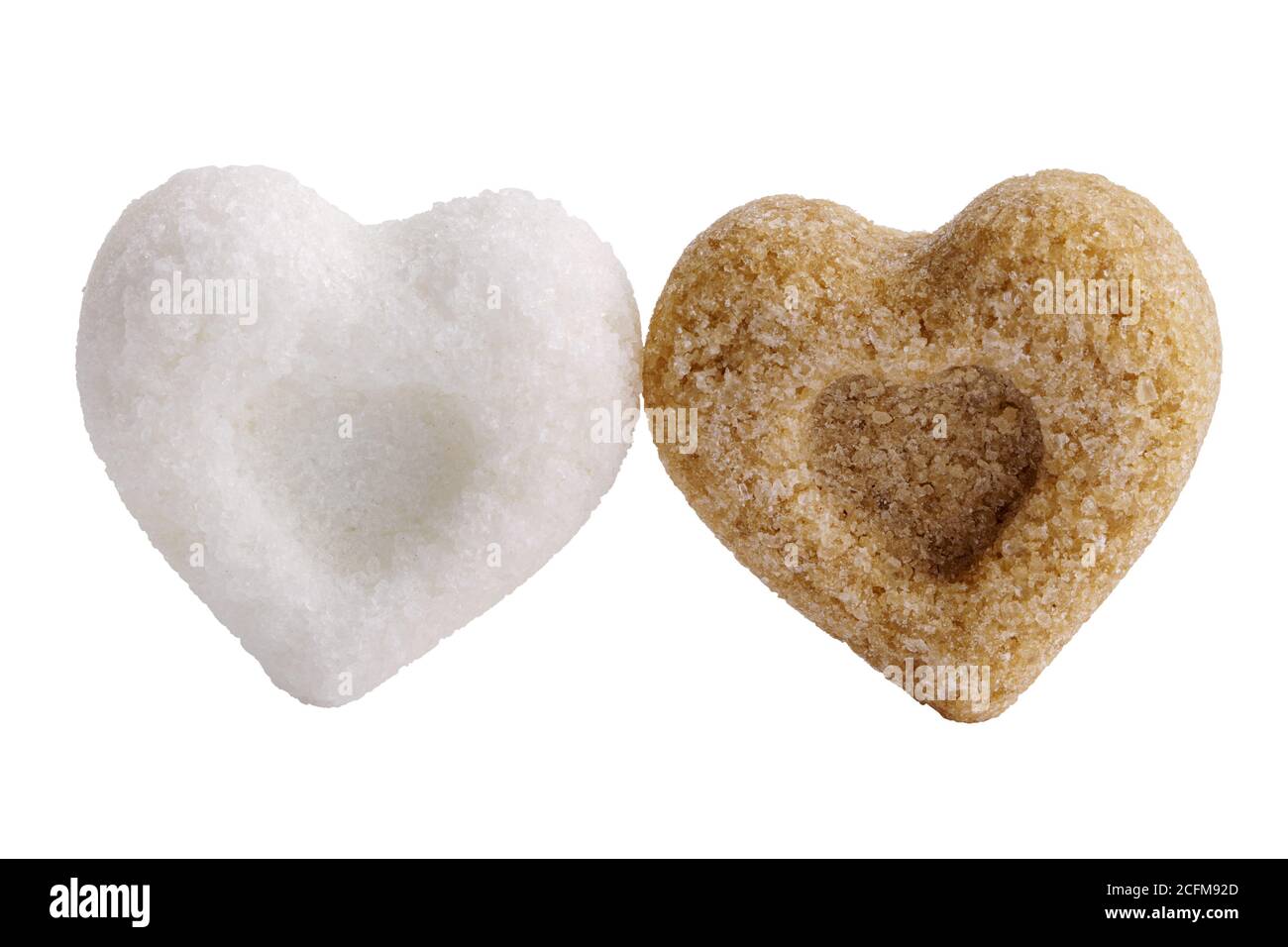 Pair of heart-shaped sugar isolated Stock Photo - Alamy