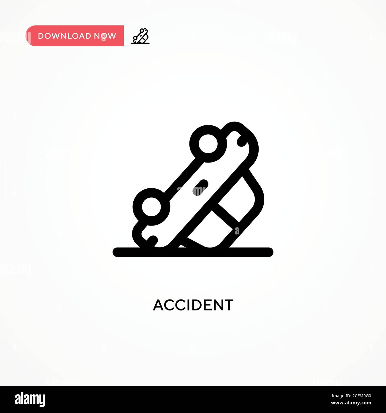 Accident vector icon. Modern, simple flat vector illustration for web ...