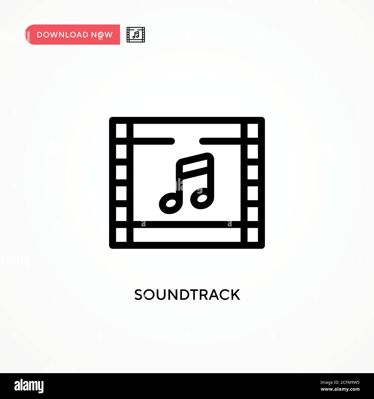 Soundtrack vector icon. Modern, simple flat vector illustration for web ...