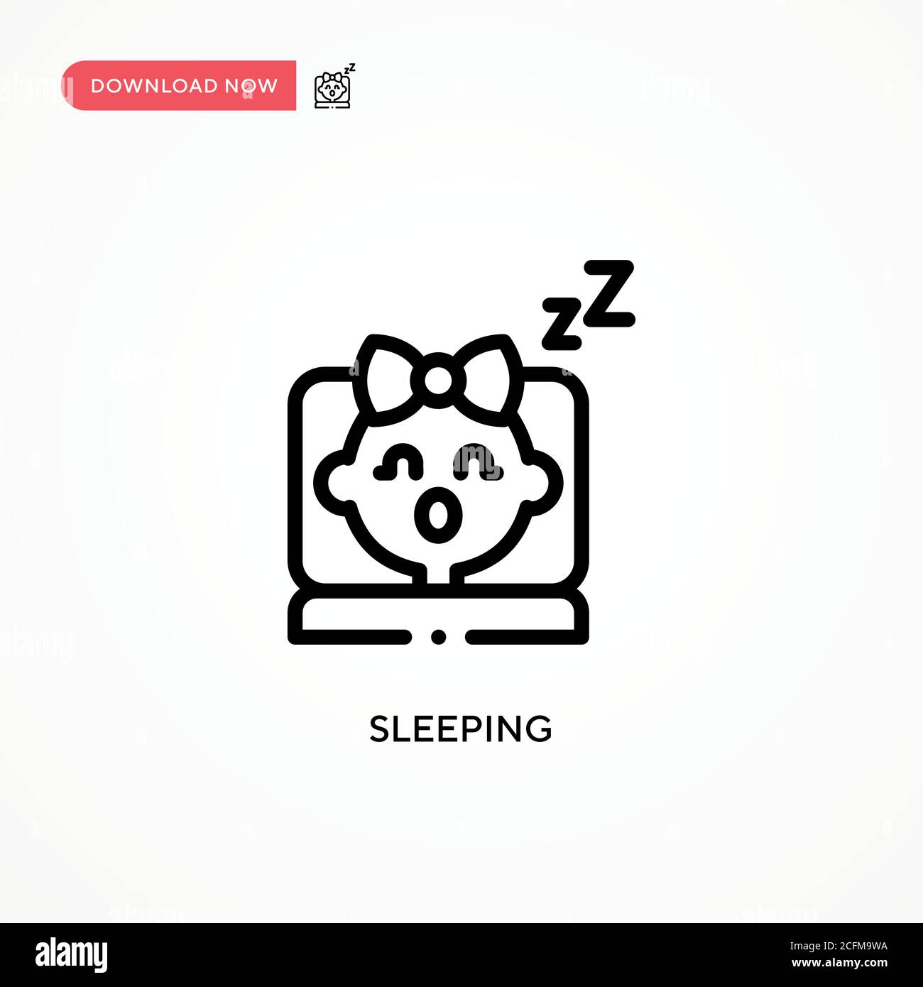 Woman sleeping white bed napping Stock Vector Images - Alamy