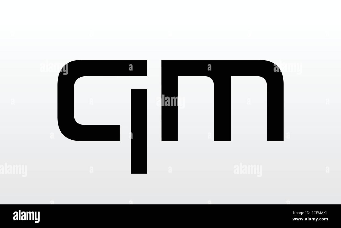 Initial letter QM logo design with modern business typography vector ...
