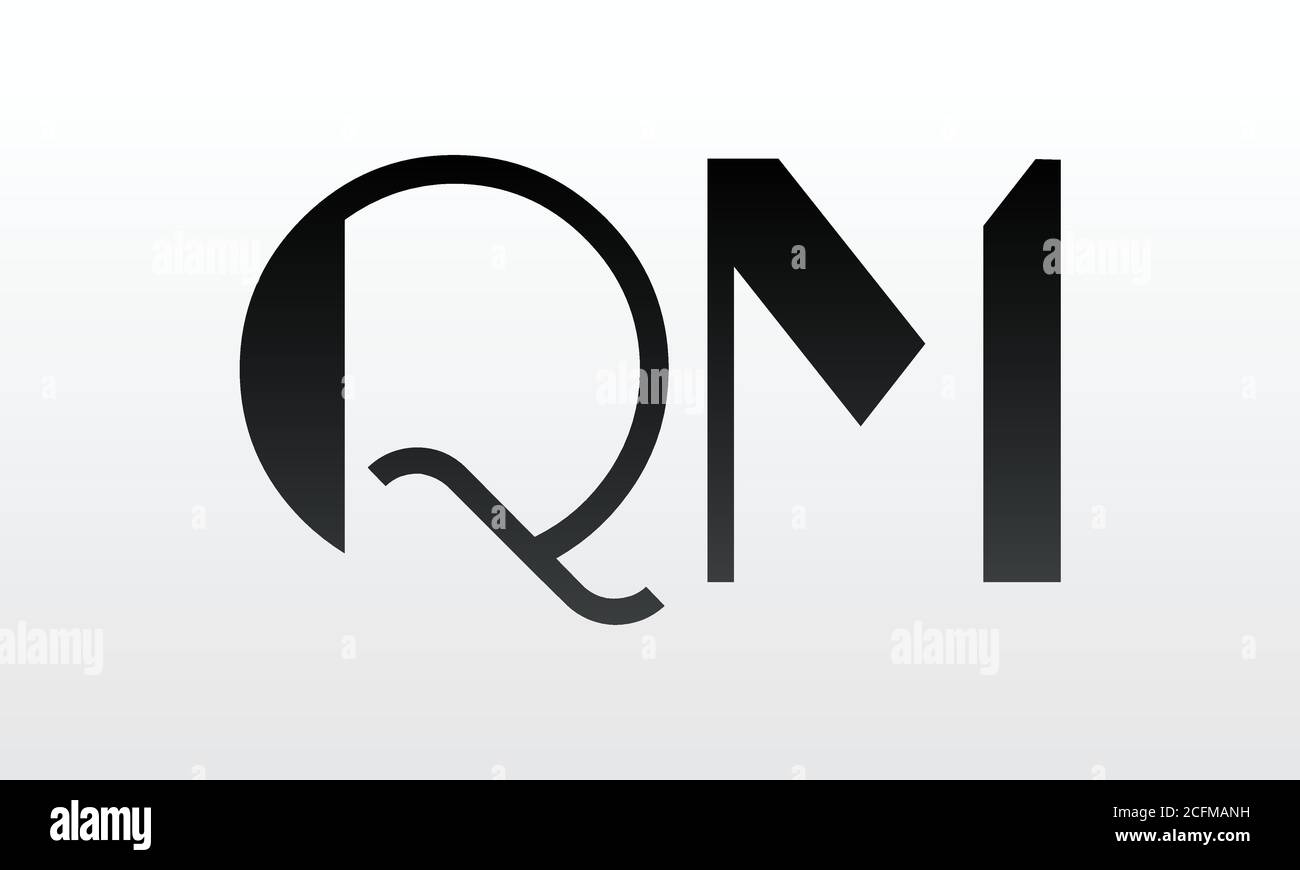 Initial letter QM logo design with modern business typography vector ...