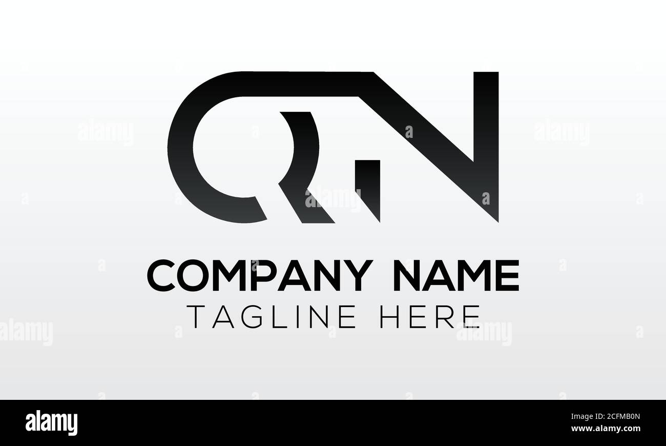 Initial letter QN logo design with modern business typography vector ...