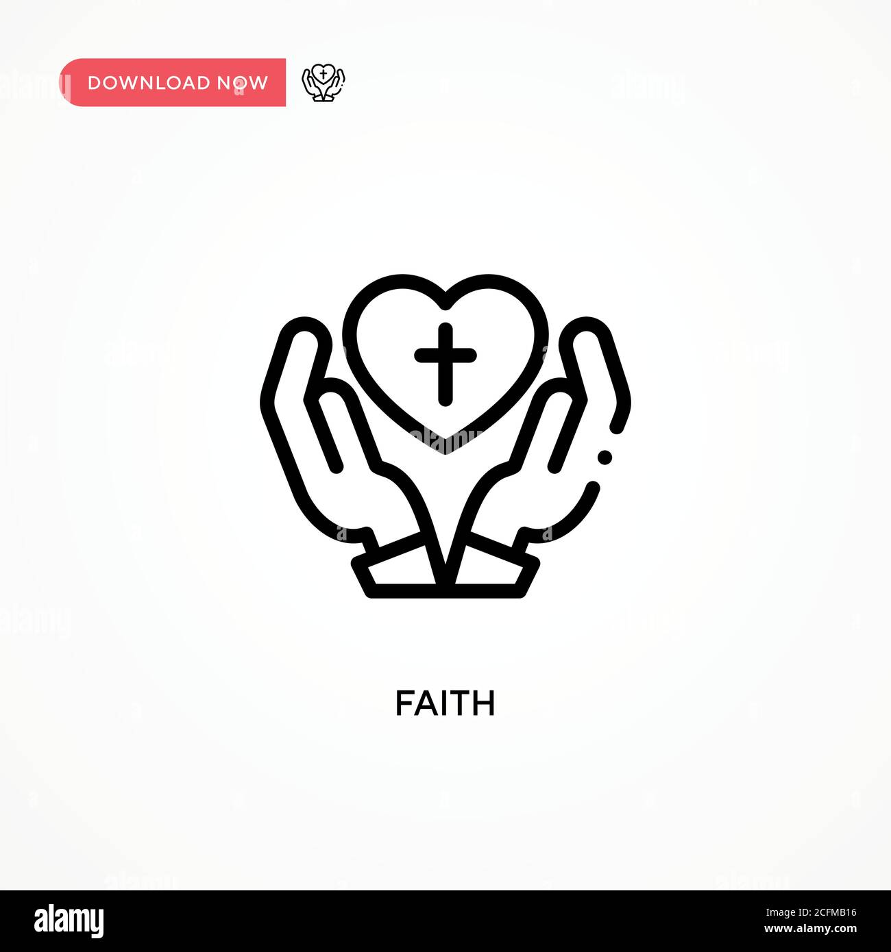 Faith vector icon. Modern, simple flat vector illustration for web site ...
