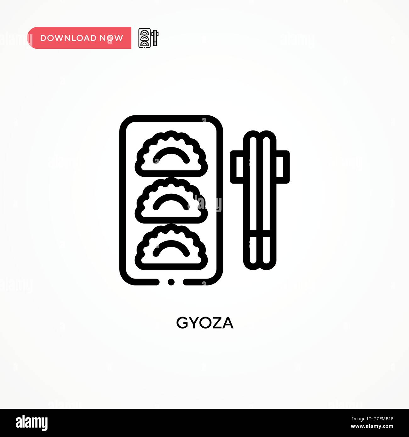 Gyoza vector icon. Modern, simple flat vector illustration for web site ...