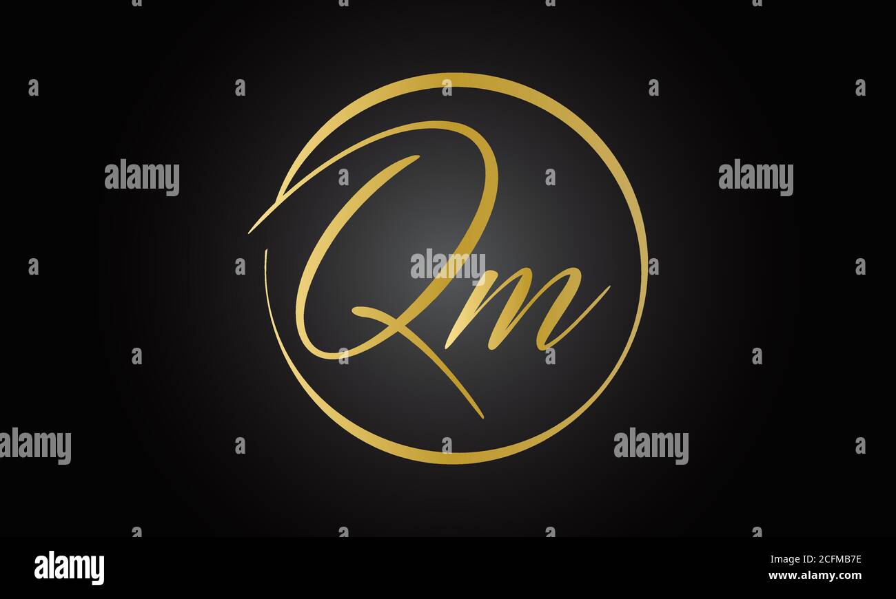 Initial letter QM logo design with modern business typography vector ...