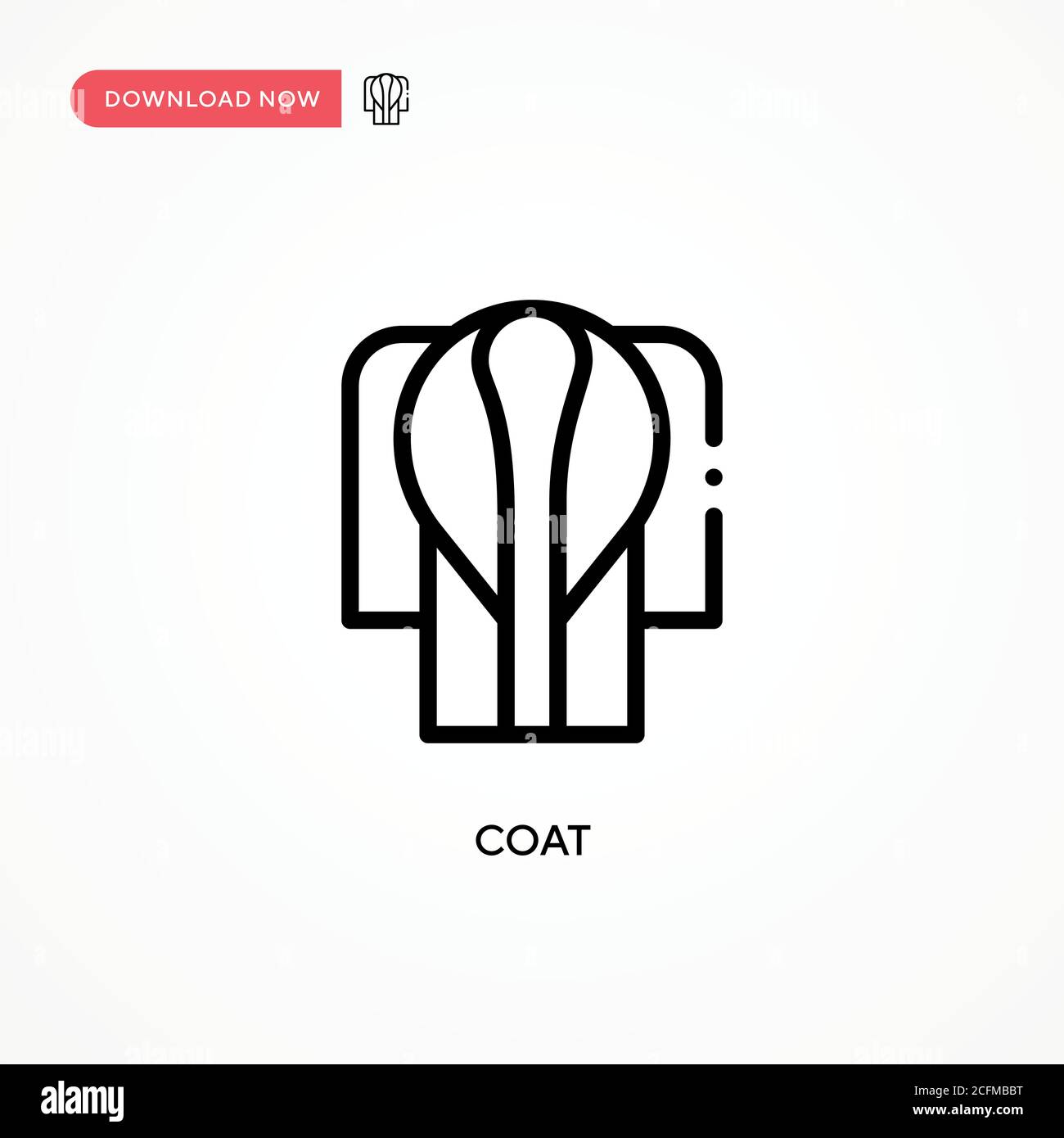 Coat vector icon. Modern, simple flat vector illustration for web site ...