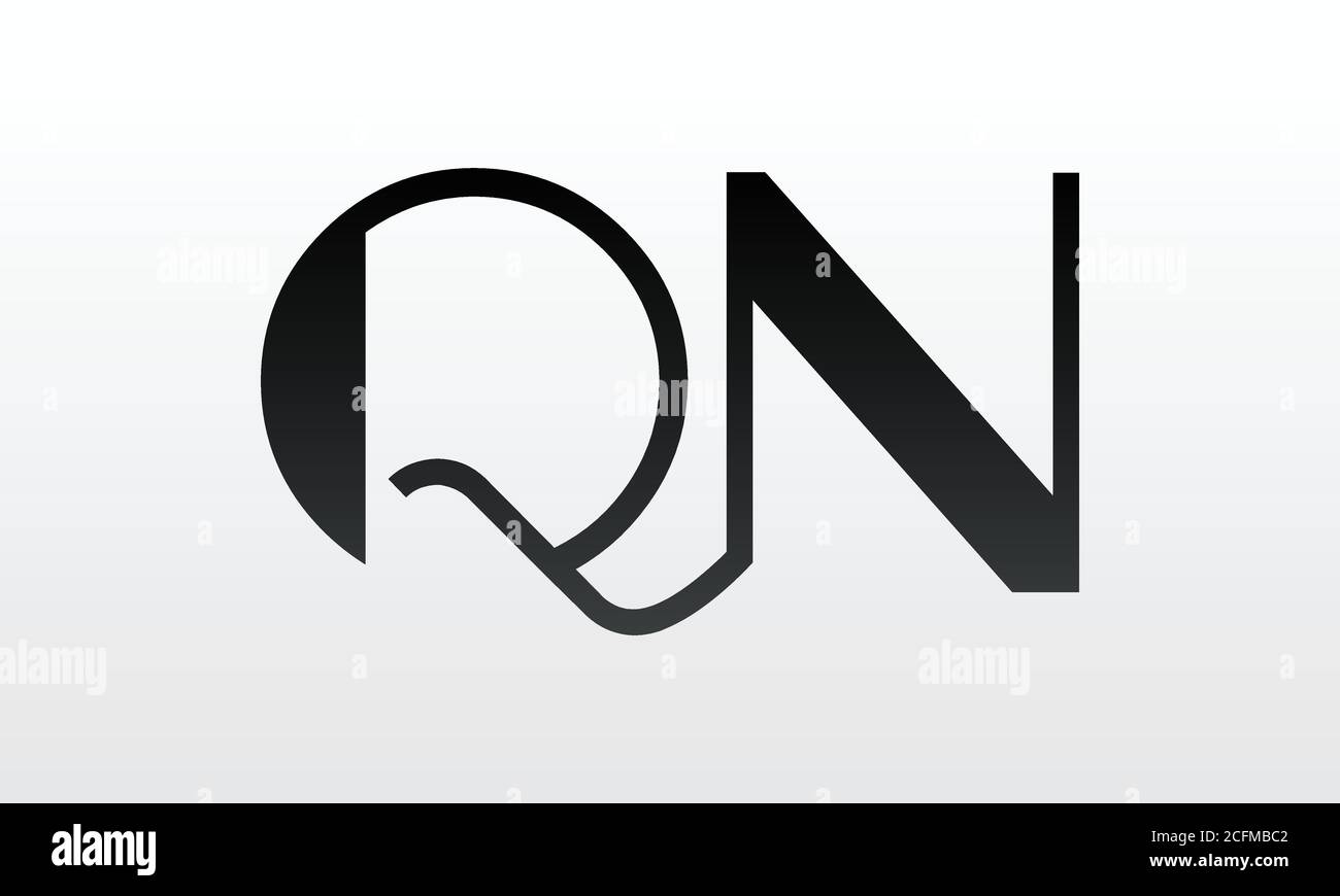 Initial letter QN logo design with modern business typography vector ...